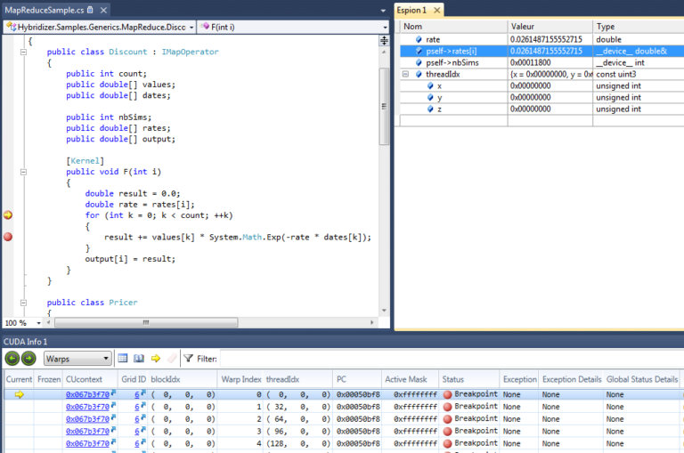 Altimesh Hybridizer Essentials: run and debug C# code on Nvidia GPU
